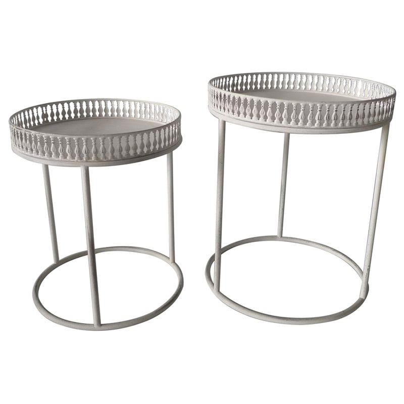 Set/ 2 Nested Martinique Side Tables 39x47/35x42cm – Dropship Order